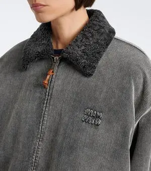 Miu Miu Corduroy Cotton Bomber Jacket