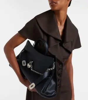 Alexander McQueen Locke Medium Leather Tote Bag