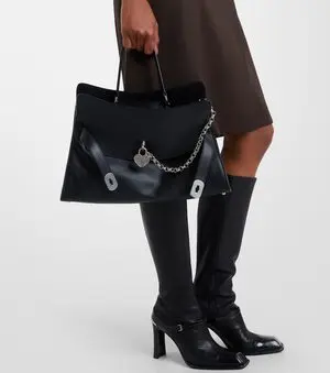 Alexander McQueen Locke Medium Leather Tote Bag