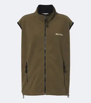 Miu Miu Fleece Vest - Green