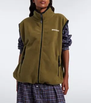Miu Miu Fleece Vest - Green