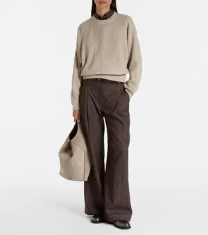 Brunello Cucinelli Ribbed-knit Cashmere-blend Sweater