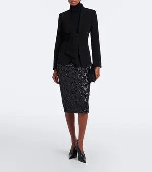 Max Mara Sequined Pencil Skirt