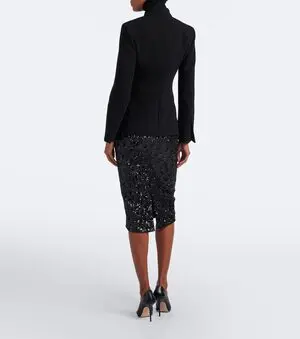 Max Mara Sequined Pencil Skirt