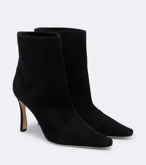 Manolo Blahnik Gostatu Suede Ankle Boots