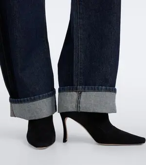 Manolo Blahnik Gostatu Suede Ankle Boots