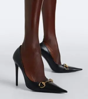 Gucci Donna Horsebit Leather Pumps