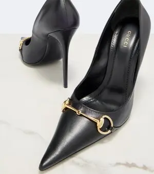 Gucci Donna Horsebit Leather Pumps