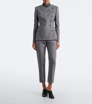 Alexander McQueen Peplum Wool Blazer