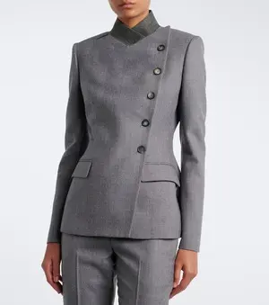 Alexander McQueen Peplum Wool Blazer