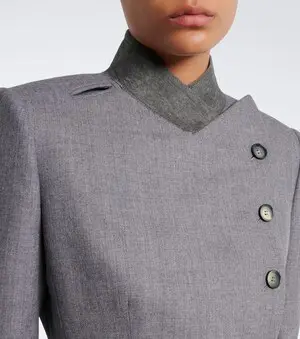 Alexander McQueen Peplum Wool Blazer