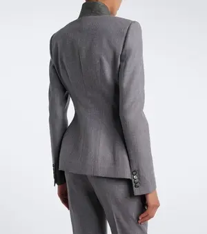 Alexander McQueen Peplum Wool Blazer