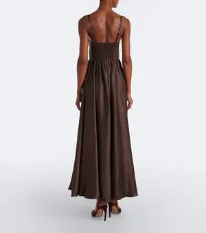 Zimmermann Draped Silk Maxi Dress