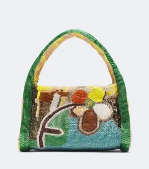ALEMAIS Alémais Limelight Beaded Top-handle Bag