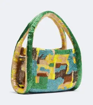 ALEMAIS Alémais Limelight Beaded Top-handle Bag