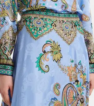 Etro Floral Silk Crêpe De Chine Maxi Skirt