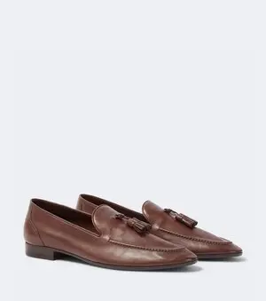 THE ROW Caden Leather Loafers - Brown