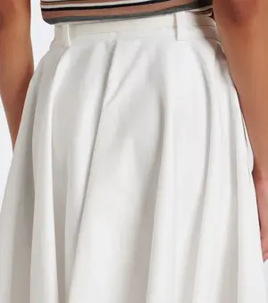 Prada Cotton Midi Skirt - White