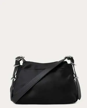 AIMEE Lace Up Double Entry Crossbody - Black