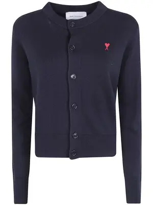 AMI Paris De Coeur" Cardigan - Black