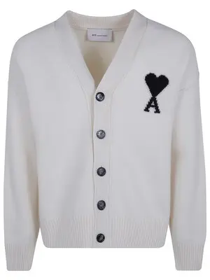 Ami Paris V Neck Cardigans For Men