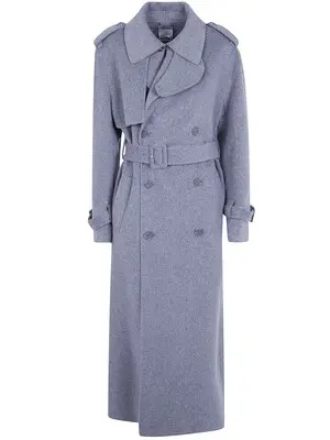 Simkhai Coat Long Belted "rumi