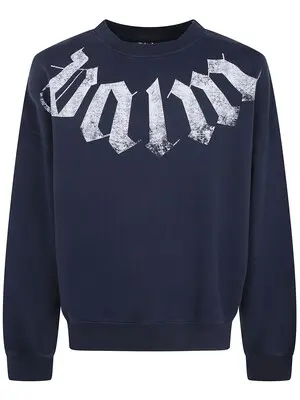 Palm Angels Sweatshirt Loose Crew "big Neck Logo