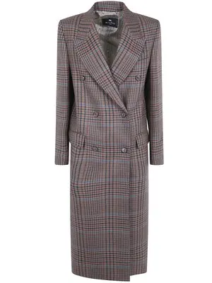 Etro Double Breasted Long Coat