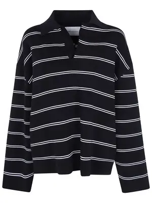 AMI Paris Striped Cotton Polo