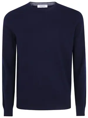 GRAN SASSO Sweater Wool Cashmere Blend "long Sleeves Turtle Neck - Blue