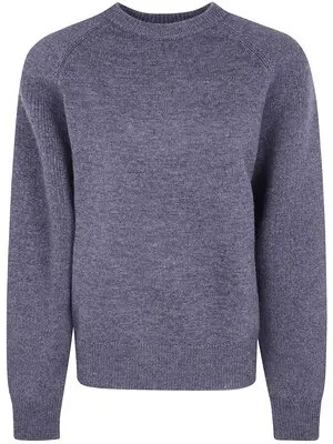 THE FRANKIE SHOP Padded Wool Crewneck Sweater