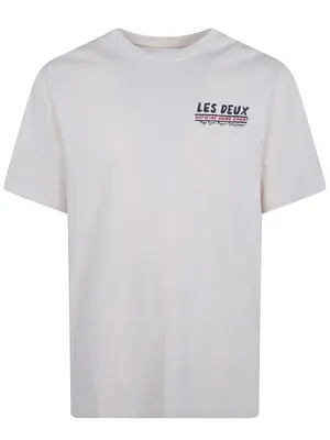LES DEUX T-shirt Main Feature "record - White