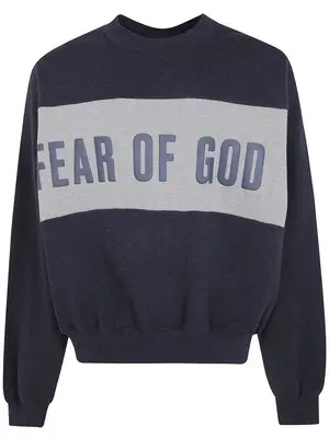 Fear Of God Relaxed Cropped Panelled Crewneck Sweatshirt