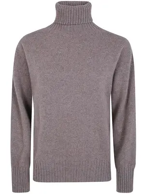 D.exterior Sweater Cashmere Turtleneck - Brown