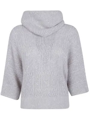 D.exterior Sweater Cowl Neck "galles - Gray