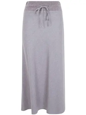 D.exterior Skirt Flared "flannel - Brown