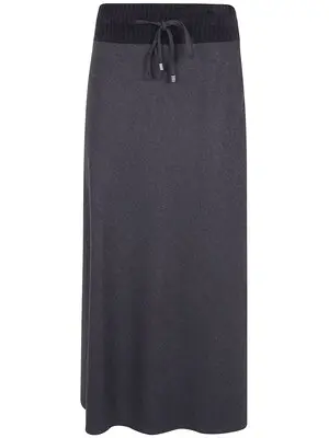 D.exterior Skirt Flared "flannel - Brown