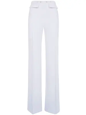 Elisabetta Franchi Ivory Pleated Trousers