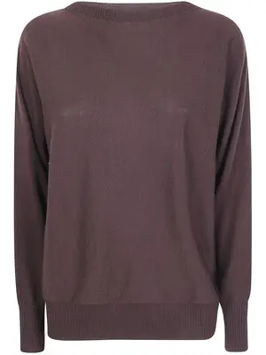 D.exterior Sweater Merino Round Neck "oversized Merino Round Neck - Brown