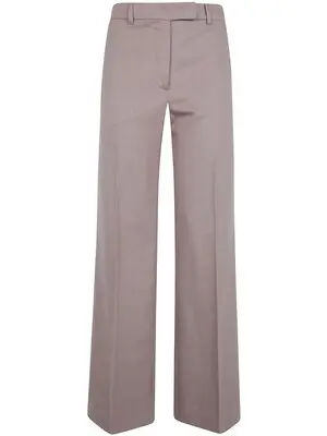 Seventy Pants Wool Wide Leg Trousers - Brown