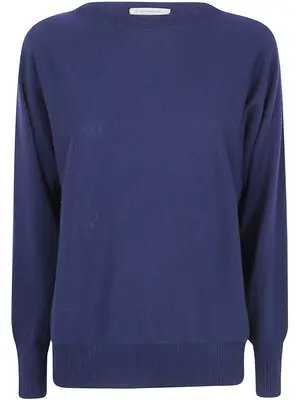 D.exterior Sweater Merino Round Neck "63290 17blu - Blue