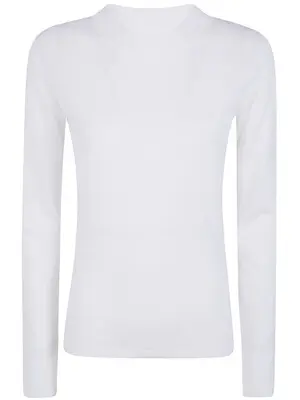 D.exterior Sweater Basic Merino Round Neck - White
