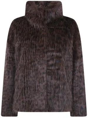 BETTA CORRADI Jacket High Neck "leop - Black