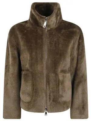BETTA CORRADI Jacket High Neck "shao - Green