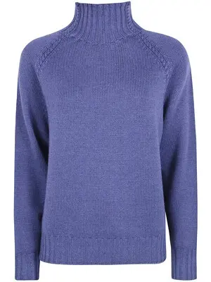 Rossopuro Sweater Long Sleeved Turtle Neck - Blue