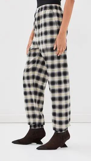 Attico Long Check Balloon Pants