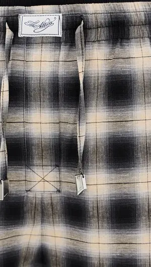 Attico Long Check Balloon Pants