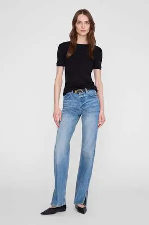 ANINE BING Sixtine Tee Short Sleeve - Black