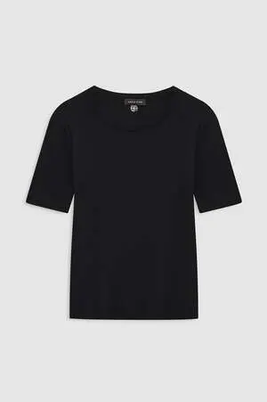 ANINE BING Sixtine Tee Short Sleeve - Black