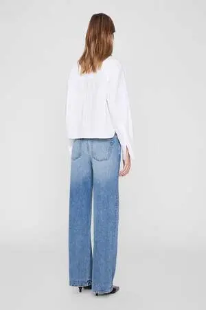ANINE BING Scott Cropped Shirt